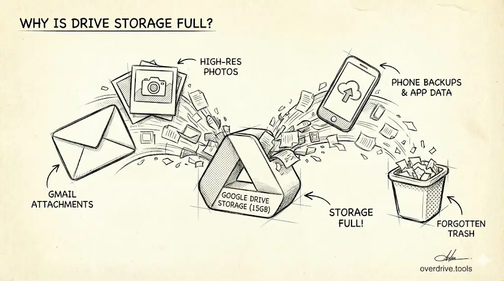 Google Drive Storage Full? Here's Why (and How to Fix It) | Overdrive ...